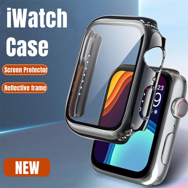 With HD Film Protective Case For Apple Watch S8/7/6/5/4 SE2 ULTRA Metal ...