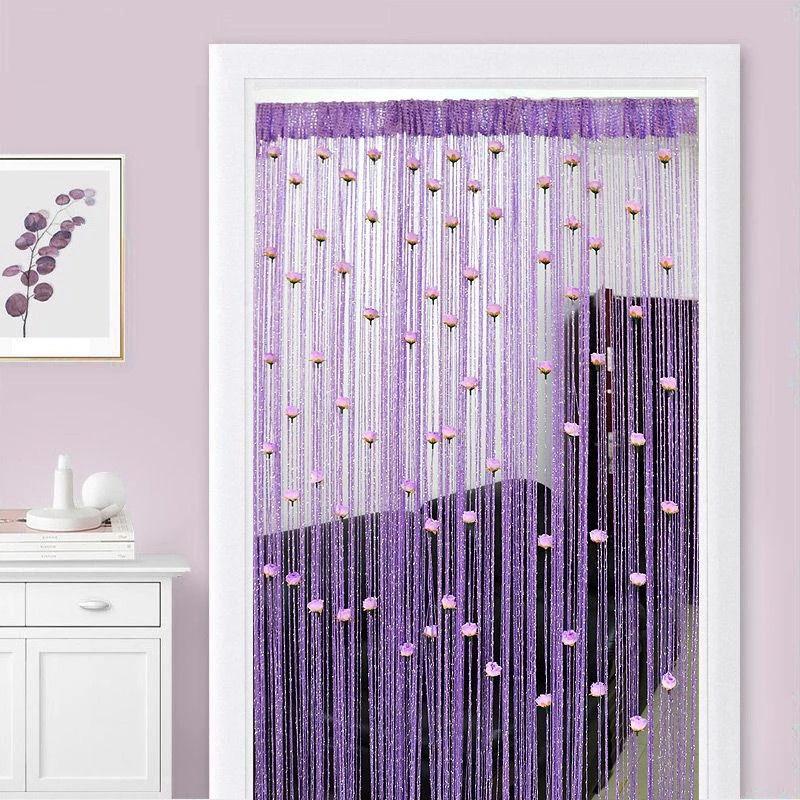 Tirai Tali Bunga Mawar, Gaya Romantik, 1pc, 1m x 2m, Sesuai untuk ...