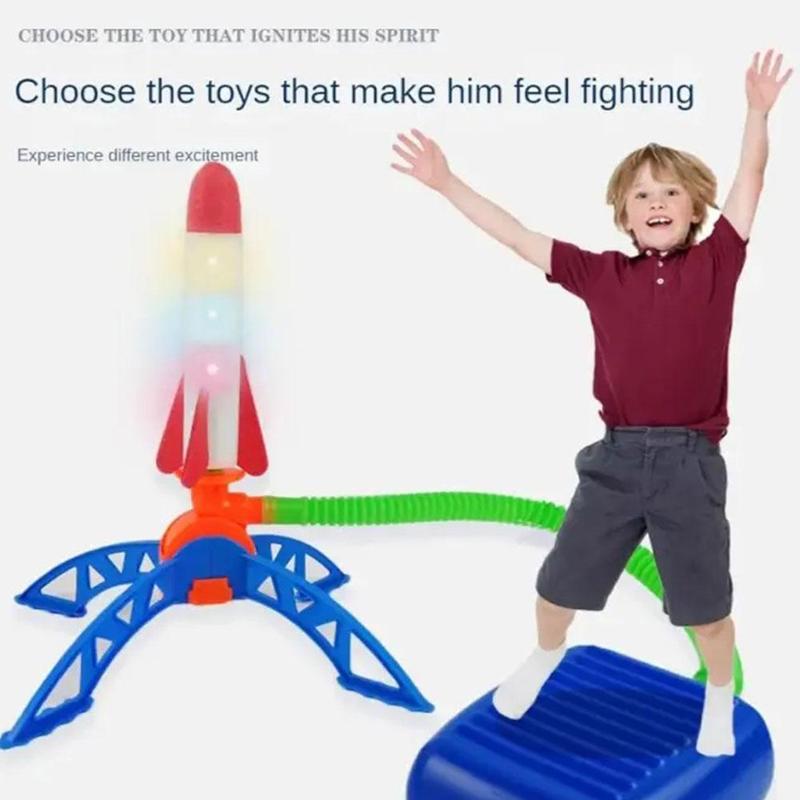 1x Kid Air Rocket Foot Pump Launcher Outdoor Air Pressed Soaring ...
