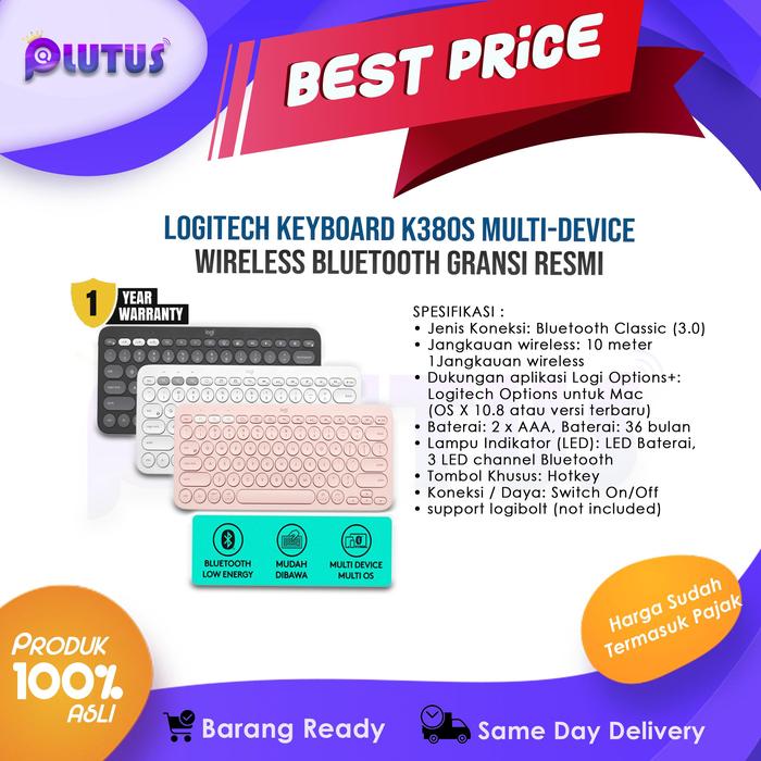 Jual Logitech Keyboard K380s (Pengganti K380) Multi-Device Wireless ...