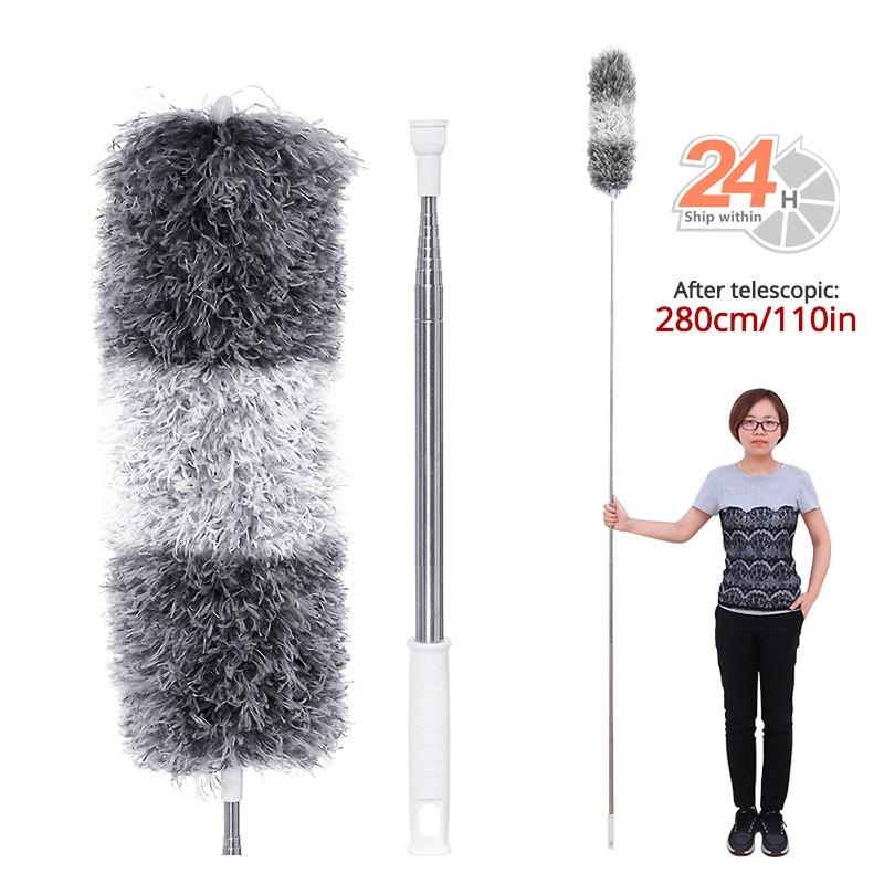 280cm 》 Long Fan Duster Cleaning Tools Brush Microfiber Cobweb - TikTok ...