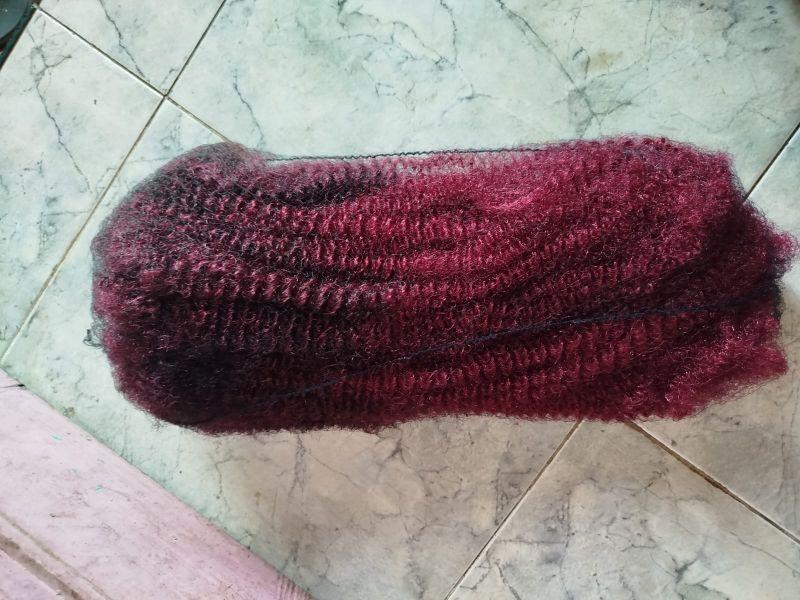 Rambut Extension Model Afro Kribo Panjang 30cm lebih Warna Hitam Coklat ...