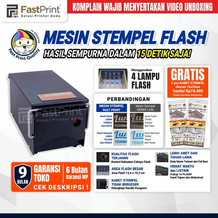 Jual Mesin Stempel Flash Kilat Premium 4 lampu Full Plat Besi - 4 Lampu ...