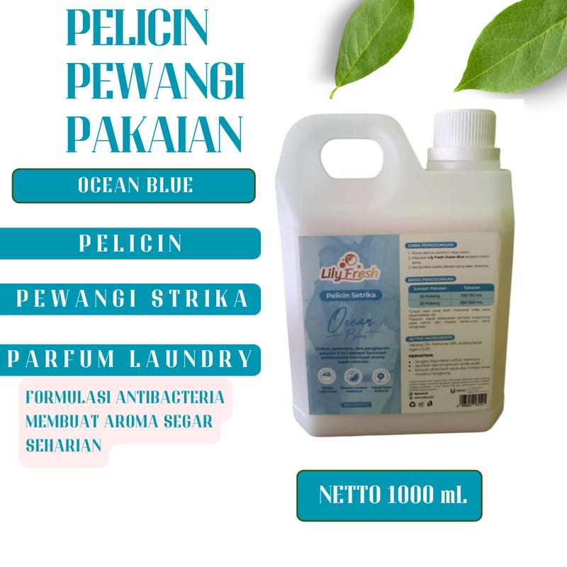 OCEAN BLUE Parfum Laundry Pewangi Pelicin Setrika Pakaian 1 Liter - Shop | Tokopedia