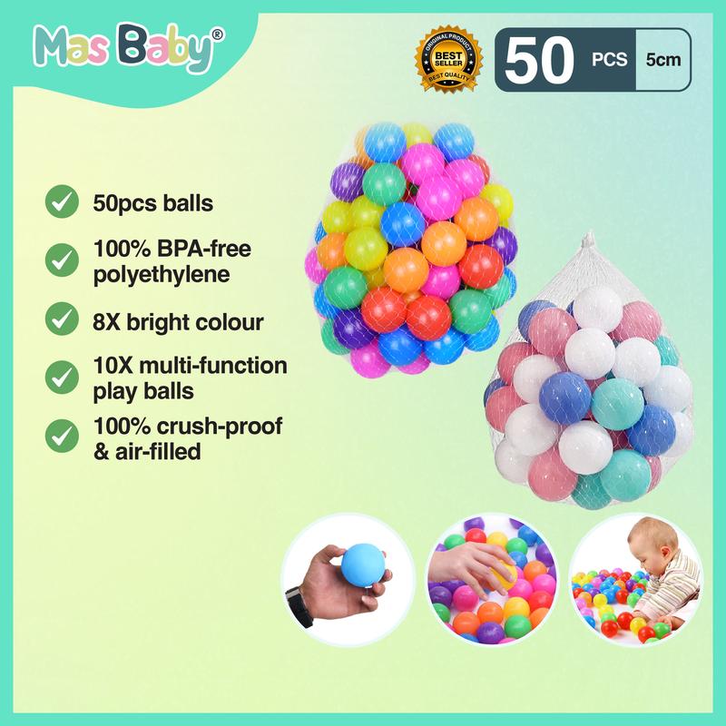 Mas Baby Soft Plastic Colourful Play Swimming Balls For Kids 50pcs ...