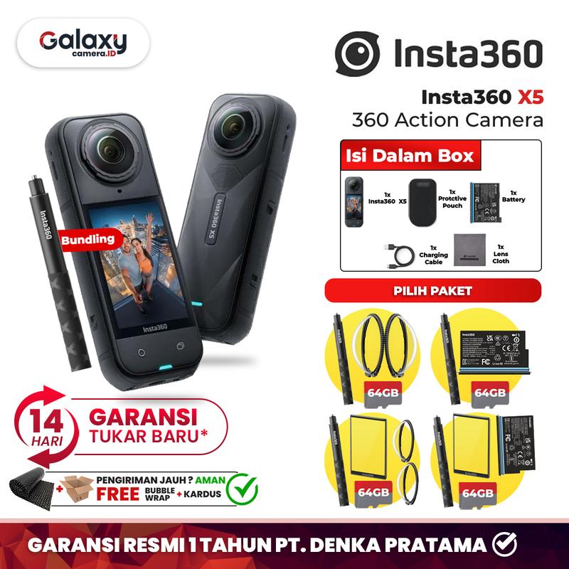 Insta360 X5 8K Action Camera 360 AI Insta 360 X 5 A.I Garansi Resmi ...