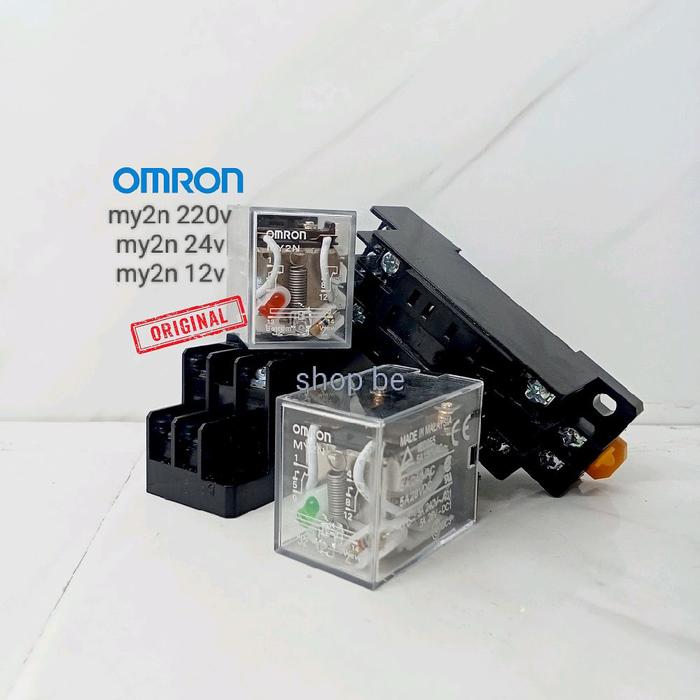 Jual Relay omron My2 My2n 220v 24v 12v 5A 8pin set socket original ...