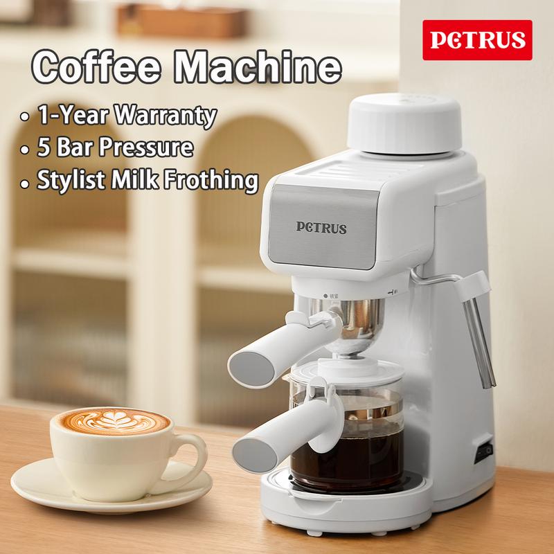 Petrus Espresso Coffee Machine Mini 5 Bar With Fancy Milk Function ...