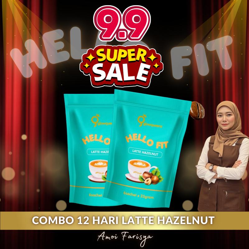 COMBO 12HARI HELLOFIT COFFEE LATTE HAZELNUT ORIGINAL HQ - TikTok Shop ...