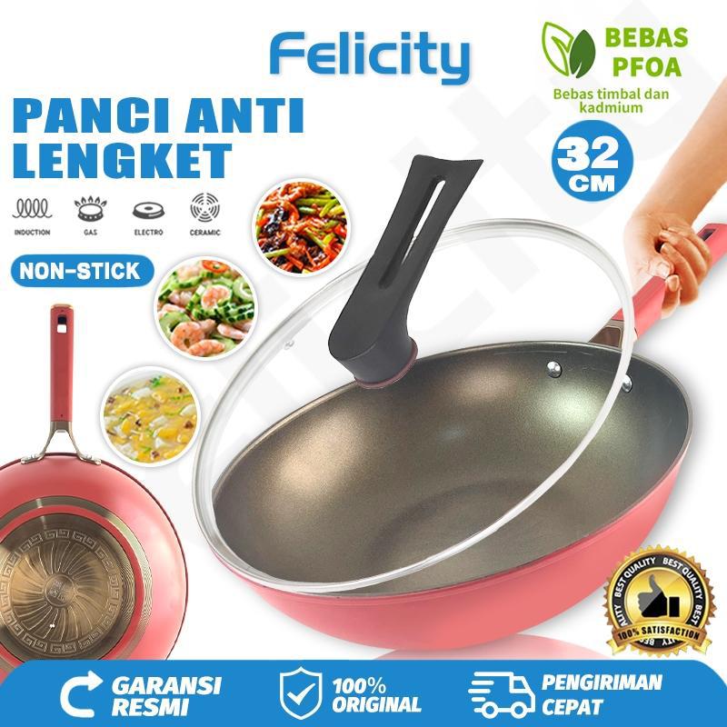 Felicity- Wok Pan Wajan Panci 32CM Anti Lengket Multifungsi BEBAS ...