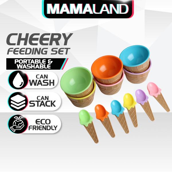 【COD|Ready Stock】Mamaland Cheery Feeding Set Ice Cream Bowl - TikTok ...