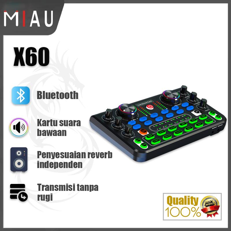 Sound Card X60 Mixer External Sound Card V8 USB Audio Live Broad Cast ...