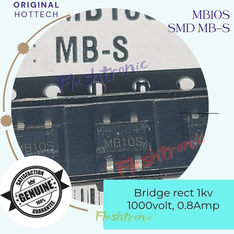 MB10S SMD Bridge Diode 0.8A 1000V SMD - Shop | Tokopedia
