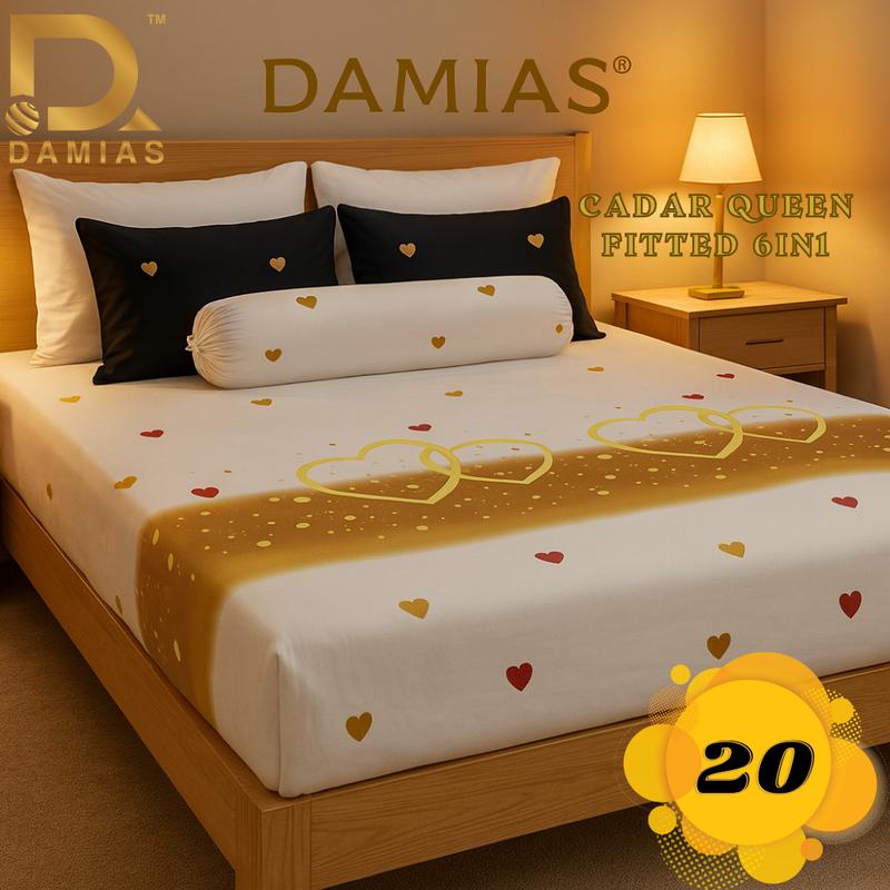 Cadar Fitted Queen 6 in 1 TANIA TANPA COMFORTER Cadar bergetah - TikTok ...