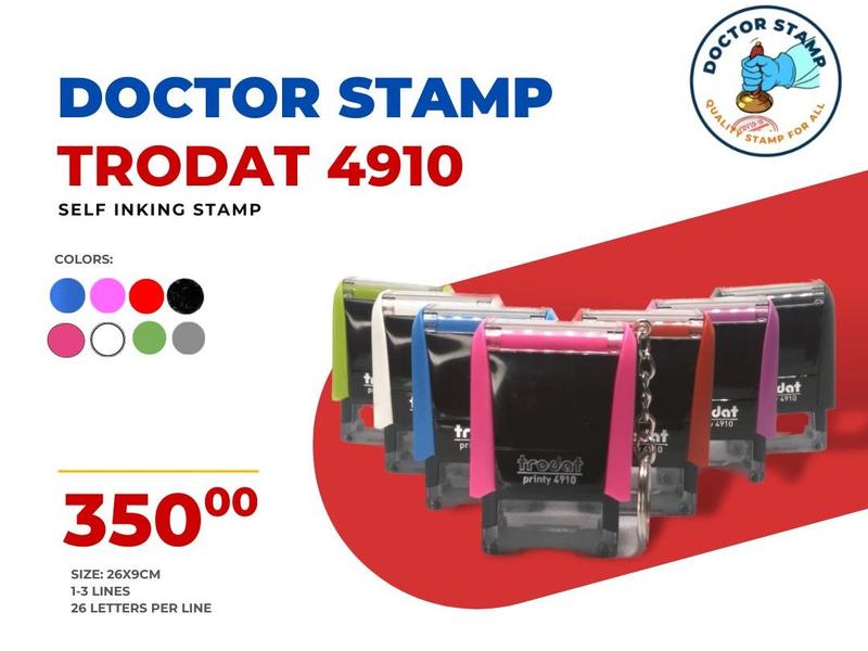 Trodat Printy 4910 Doctor Stamp - Personalized Stamp for Everyone ...