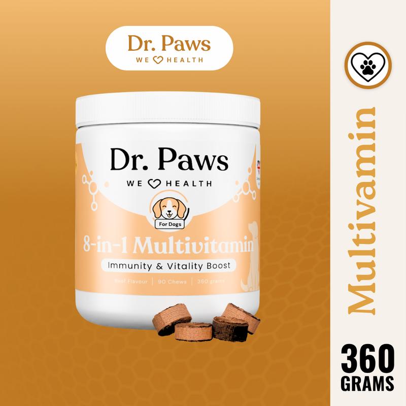 Dr. Paws 8-in-1 Multivitamins for Dogs untuk Anjing Kaya Vitamin ...