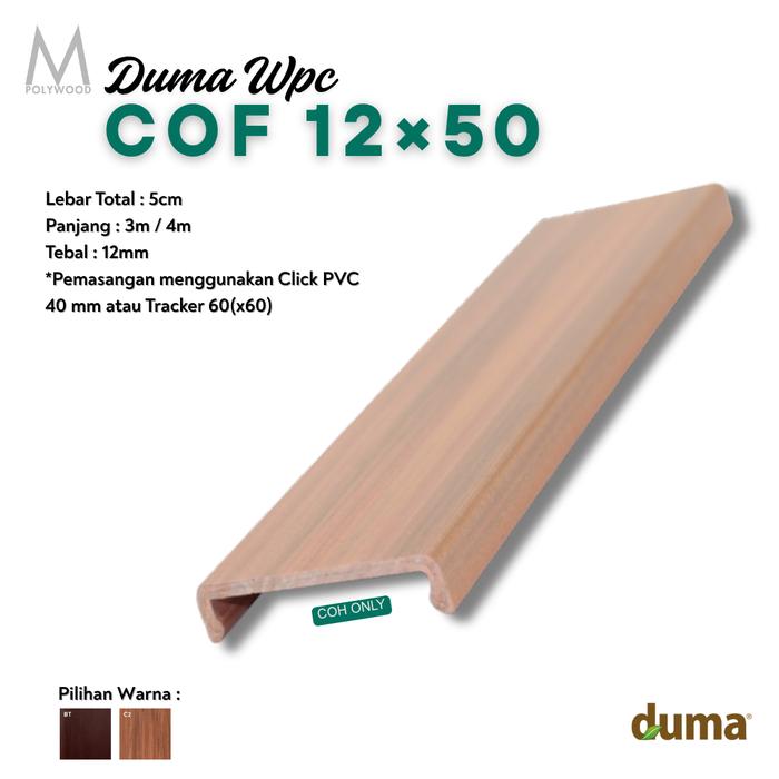 Jual DUMA WPC Panel Click-on Flat 12x100 / COF 12x100 / KISI - KISI ...
