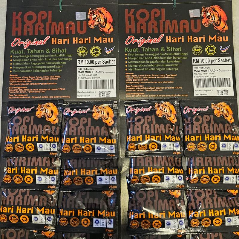 Kopi Harimau Original Hari Hari Mau ( 10 sachets x 25g) Ready stock ...