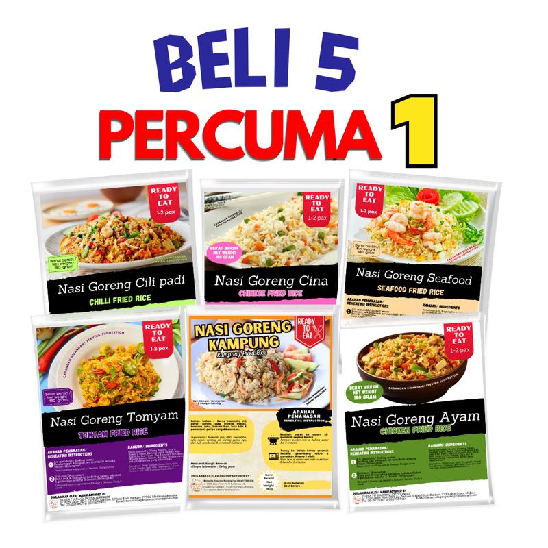 Chef Zam ANEKA NASI GORENG 180gram Instant Fried Rice Halal READY ...
