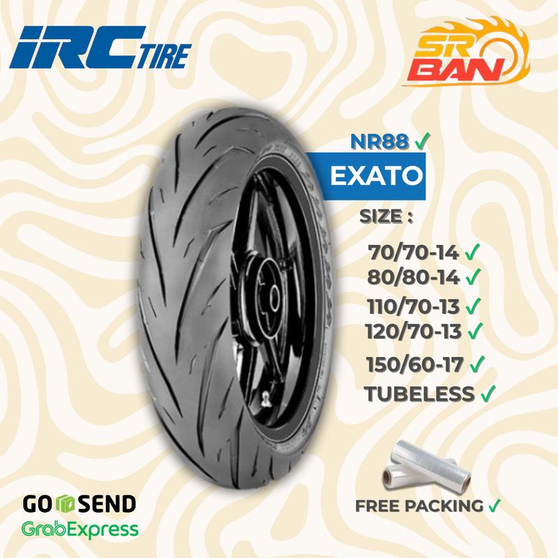BAN IRC EXATO NR88 Ring 14,13,17 70/80/90/100/110/120/130/150 Tubeless ...