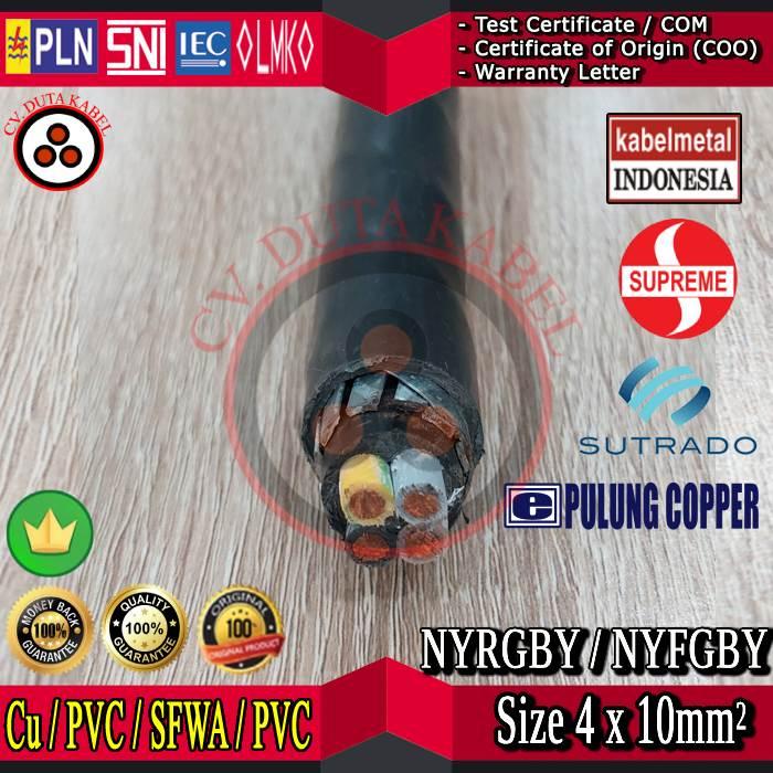 Jual Kabel NYRGBY/ NYFGBY 4x10 mm2 MERK SUPREME CABLE / KABELMETAL (KMI ...