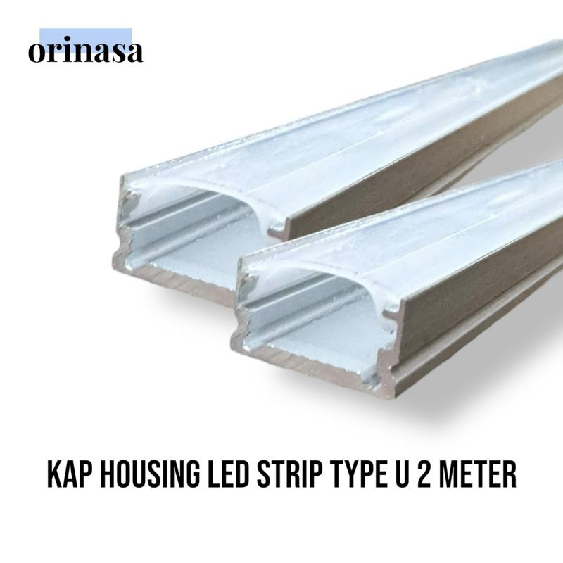 Kap Housing LED Strip Dudukan Lampu LED Strip Type U 2M 2 Meter - Shop ...