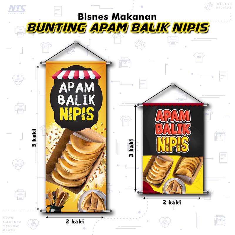 BUNTING APAM BALIK NIPIS (Ready Design) - Tebal / Kalis Air - TikTok ...