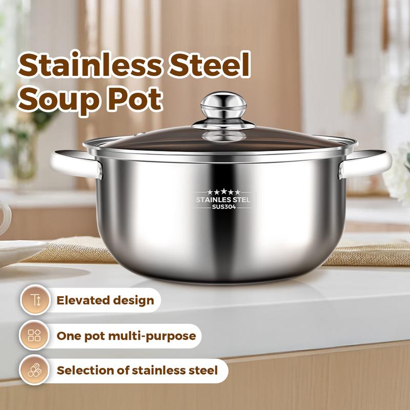 SUS 304 Stainless steel apple soup pot Large Capacity Thickened ...