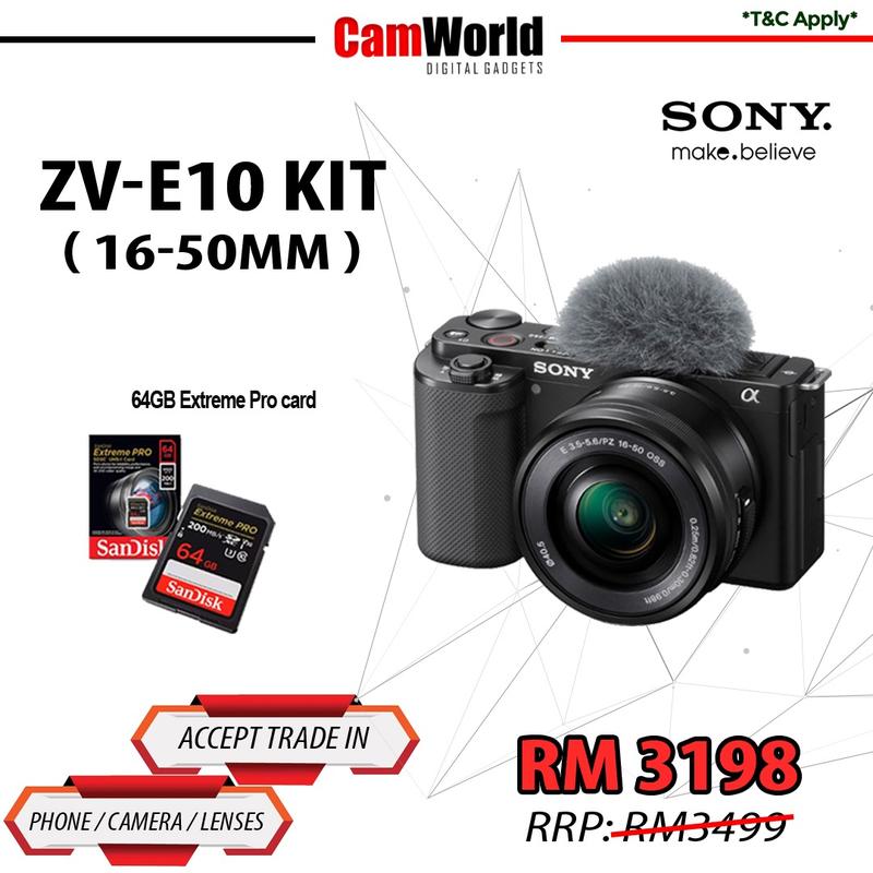 SONY ZV-E10 KIT 16-50MM With Memory Card ( SONY MALAYSIA ) - TikTok ...