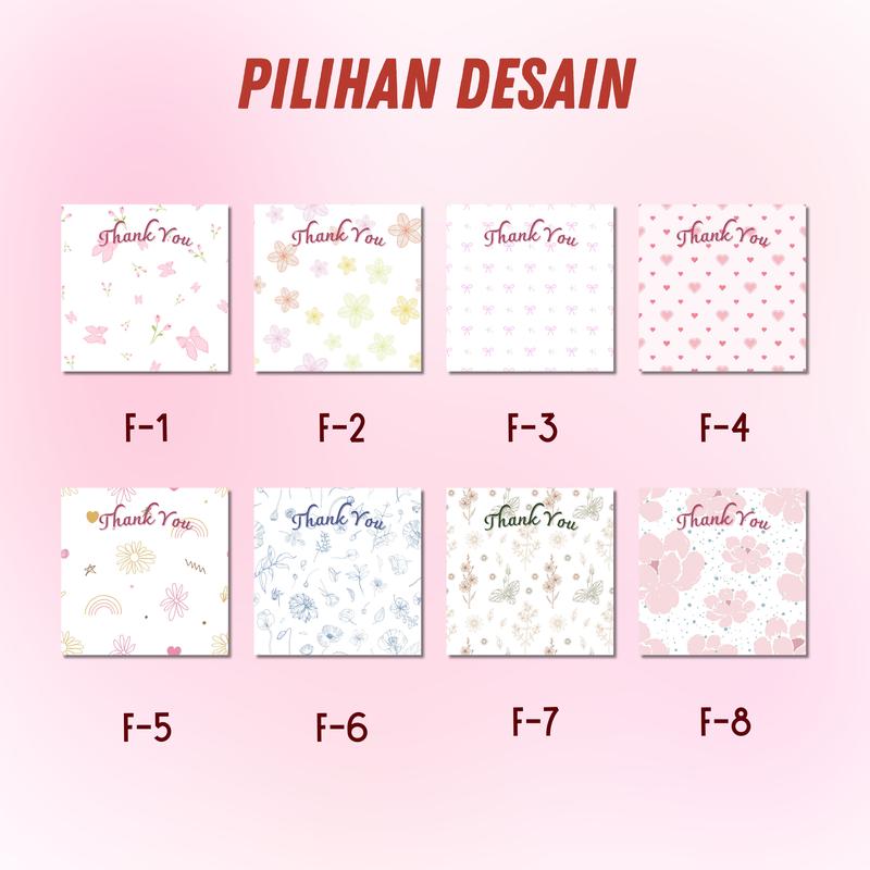 ALAS PACKING FLOWER PATTERN (NO CUSTOM) | FREE PLASTIK OPP | KERTAS ...