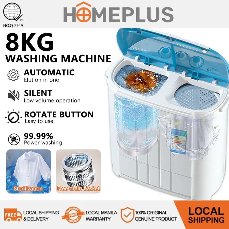 HOMEPLUS,Mesin Basuh Mini, 8KG, Tong Berganda, dengan Pengering ...