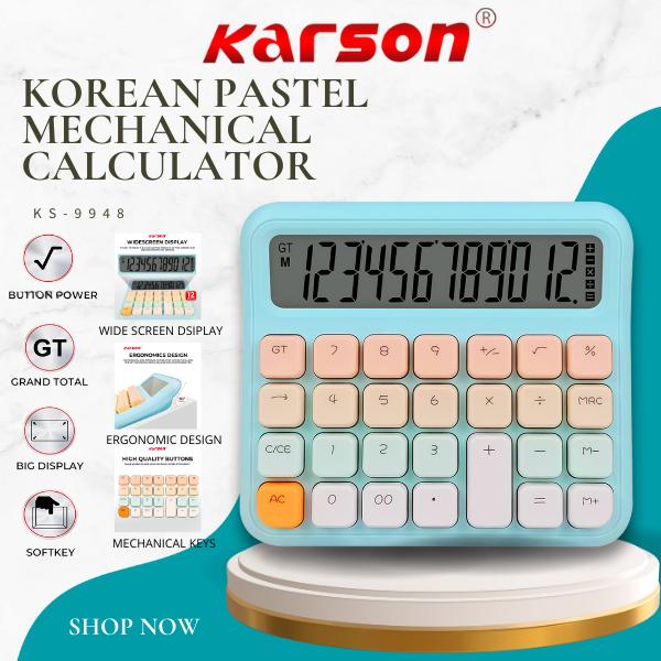 KARSON 12-Digit Calculator KOREAN manual PASTEL | , School - TikTok ...