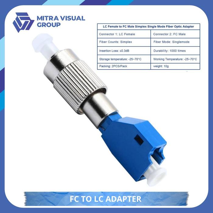 Jual LC Female to FC Male LC-FC FC/LC Optical SM 9/125 Hybrid Adapter ...