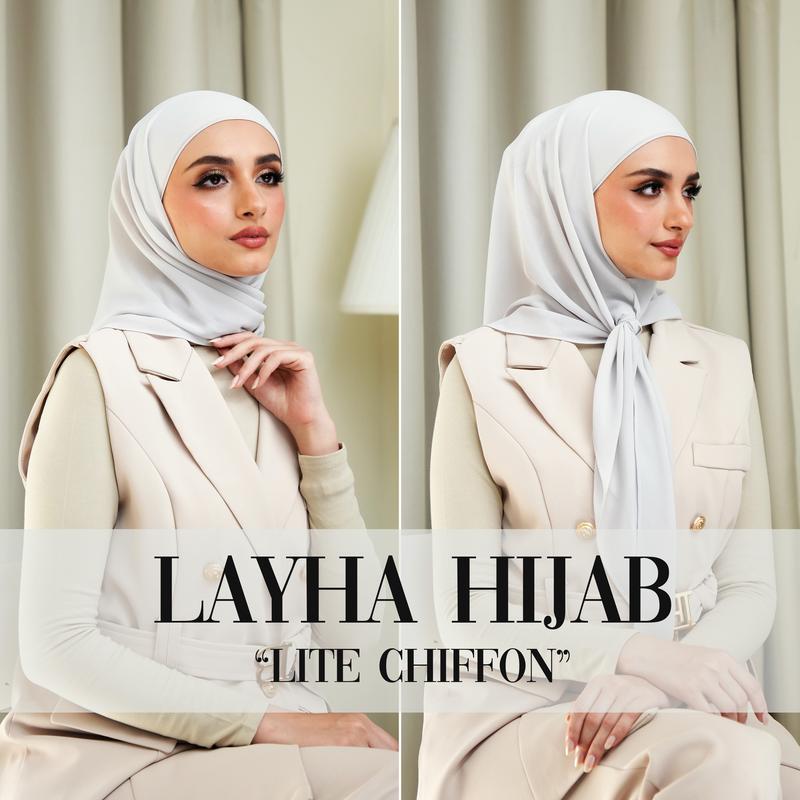 LAYHA HIJAB LITE CHIFFON - Instant chiffon shawl. Tudung sarung ...
