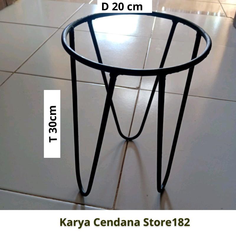 Pot Bunga Minimalis Berdiri D20cmT30cm dari Besi Beton 6mm kuat dan ...