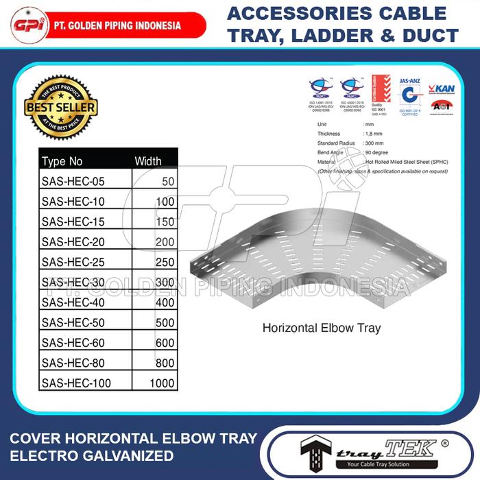 Jual Cover Horizontal Elbow Tray W50 s/d 1000mm - Hotdip Galvanize merk ...