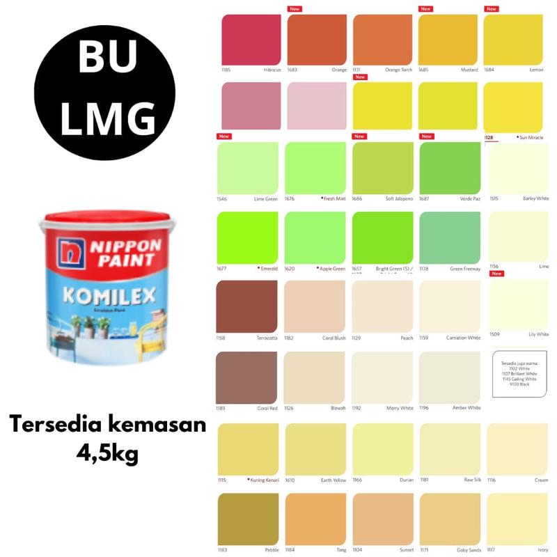 Komilex - Cat Interior Nippon Paint 4,5 Kg - Cat Nippom Paint Interior ...