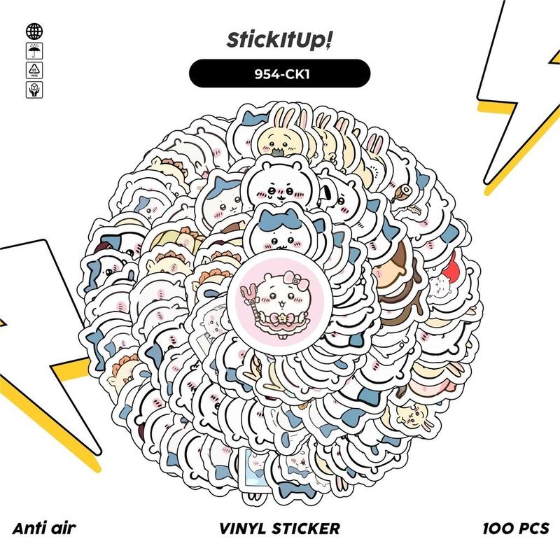 50 Pcs Stiker Kucing Chibi Lucu Anti Air Untuk Dekorasi Notebook Sepeda ...