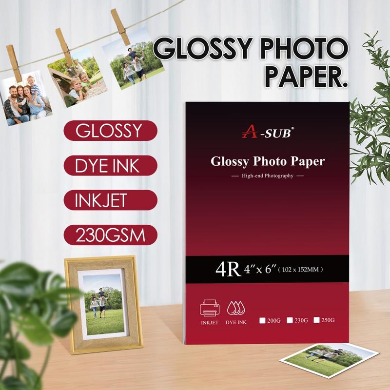 【4R Glossy】 A-SUB 4R Glossy Photo Paper 200gsm/230gsm Photograph ...