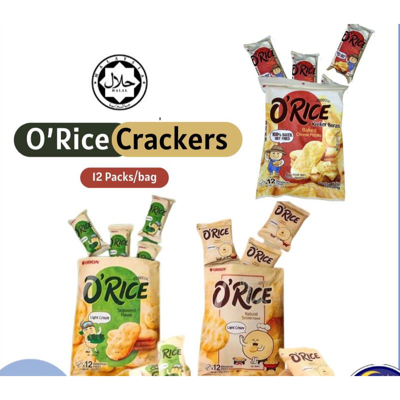 O'Rice Crackers Snack Halal Cheese Potato Seaweed/Natural Snow - TikTok ...