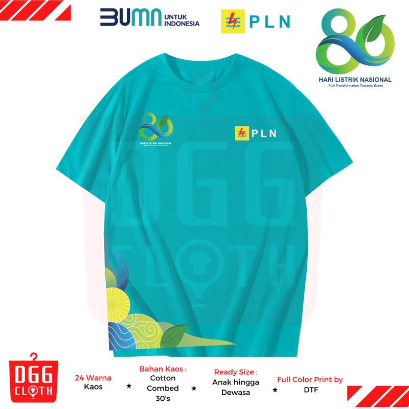 DGGCloth Kaos Baju Hut PLN 80 th Hari Listrik Nasional HLN BUMN - Shop ...