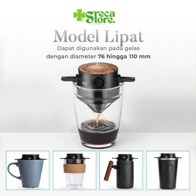 Dripper Filter Penyaring Kopi Portable Cone Coffee Dripper Black - Shop ...
