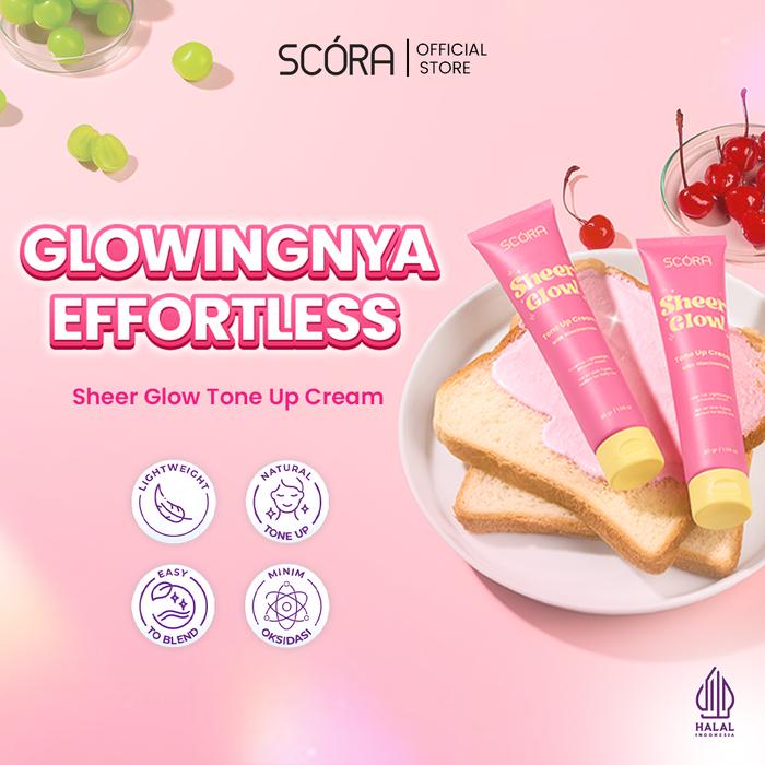 Promo SCORA Sheer Glow Tone Up Cream 30 Gr Tone Up Viral Mencerahkan ...