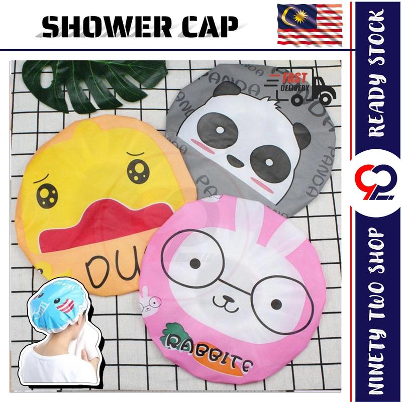 Ready Stock Shawer Cap Bath Hat Waterproof Cap Topi Mandi Hair - TikTok ...