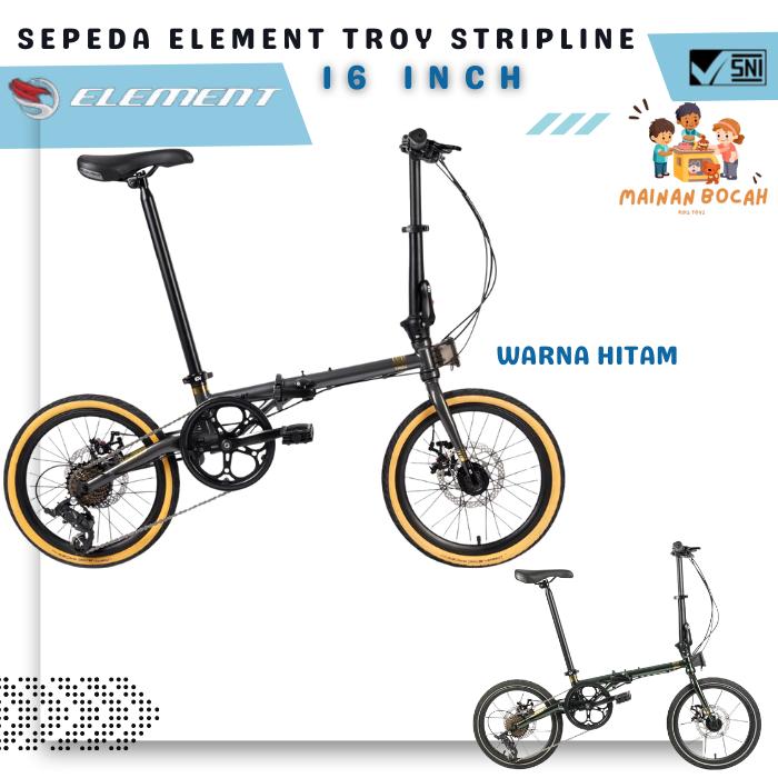 Jual Sepeda Lipat Folding Bike Element Troy Stripline Chameleon 8 Sp ...