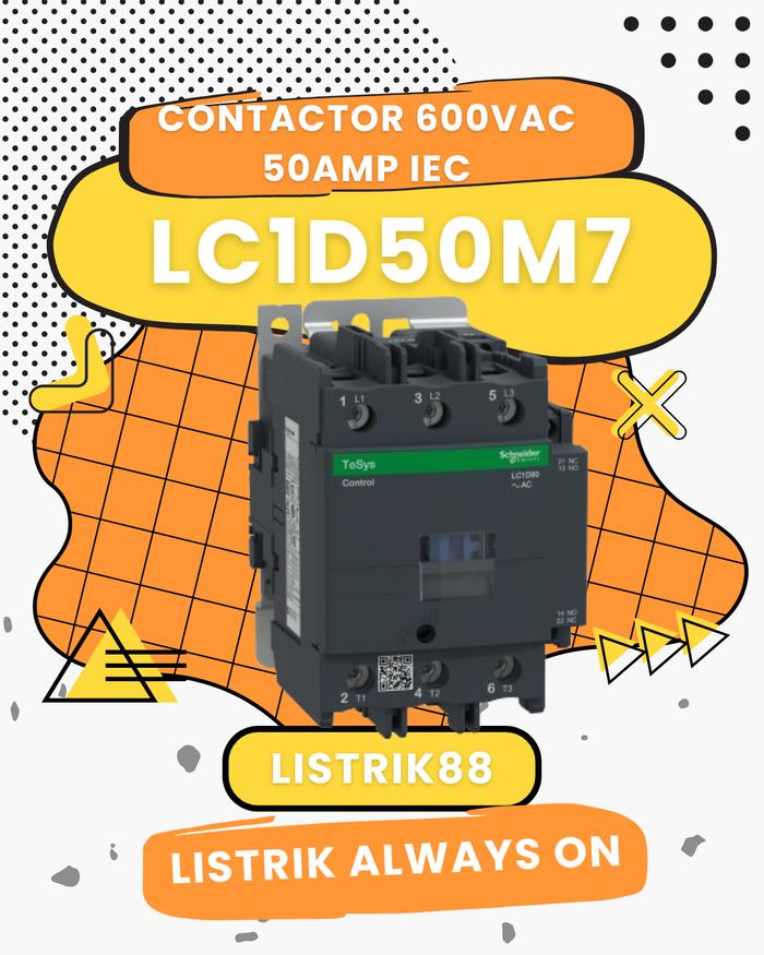 Jual LC1D50M7 - CONTACTOR 600VAC 50AMP IEC +OPTIONS - Kota Bandung ...