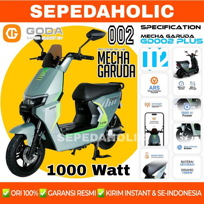 Jual Sepeda Motor Listrik GODA MECHA GARUDA 002 600 Watt / 002 PLUS ...