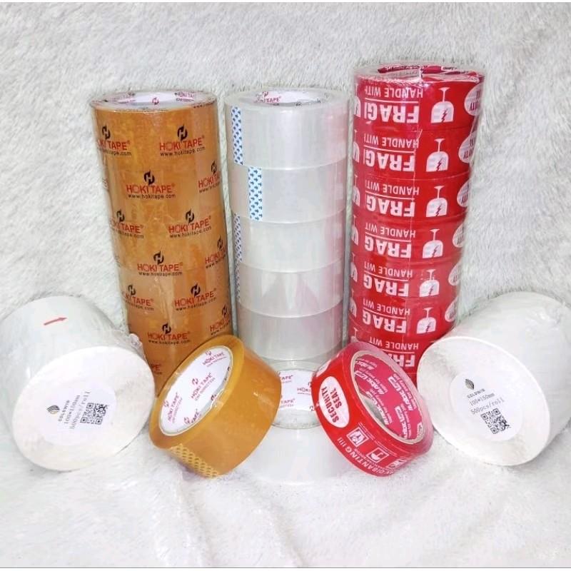 Lakban bening dan coklat hoki tape ukuran asli 45×70m | kelengketan ...