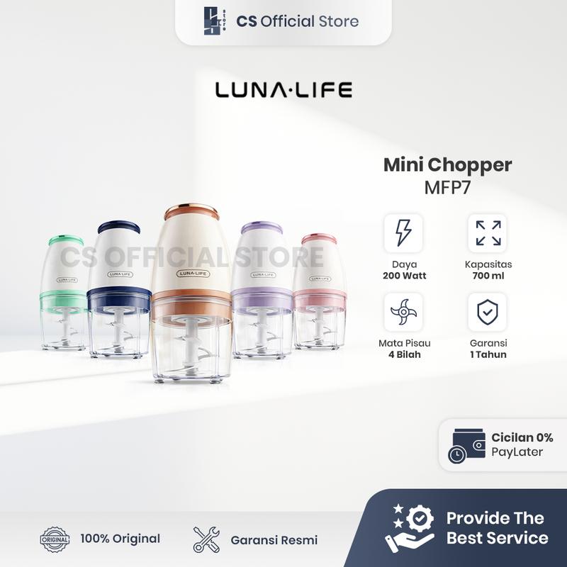 LUNALIFE Chopper Mini Bumbu Blender Kapsul / Chopper Elektrik 700ml SNI ...