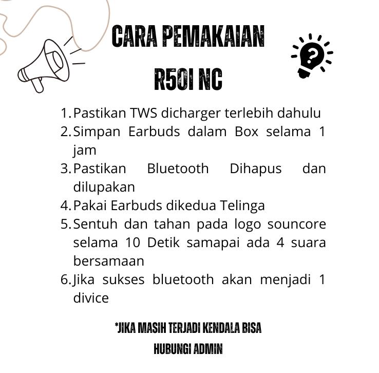 SPAREPART Soundcore R50i NC | Box Charger R50i NC | Earbuds R50i NC ...